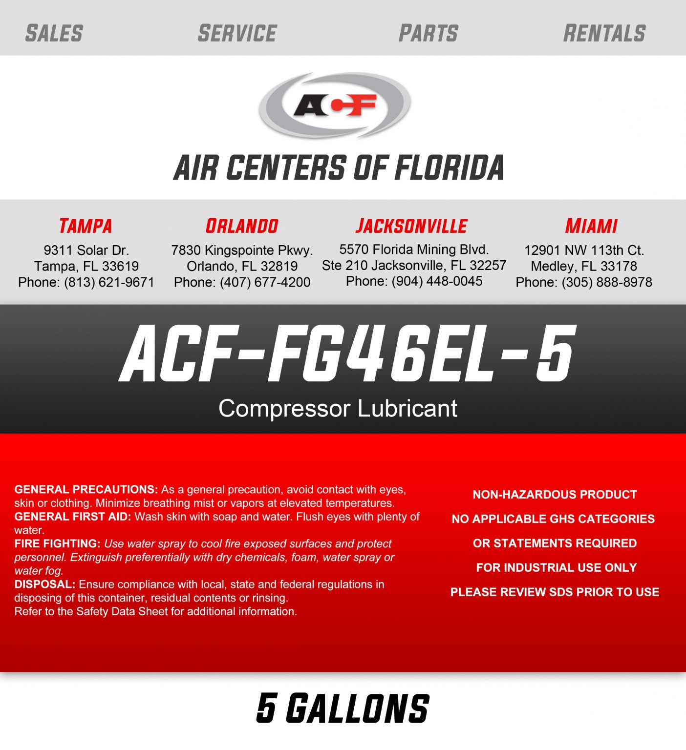 Maintenance Parts - Air Centers of Florida