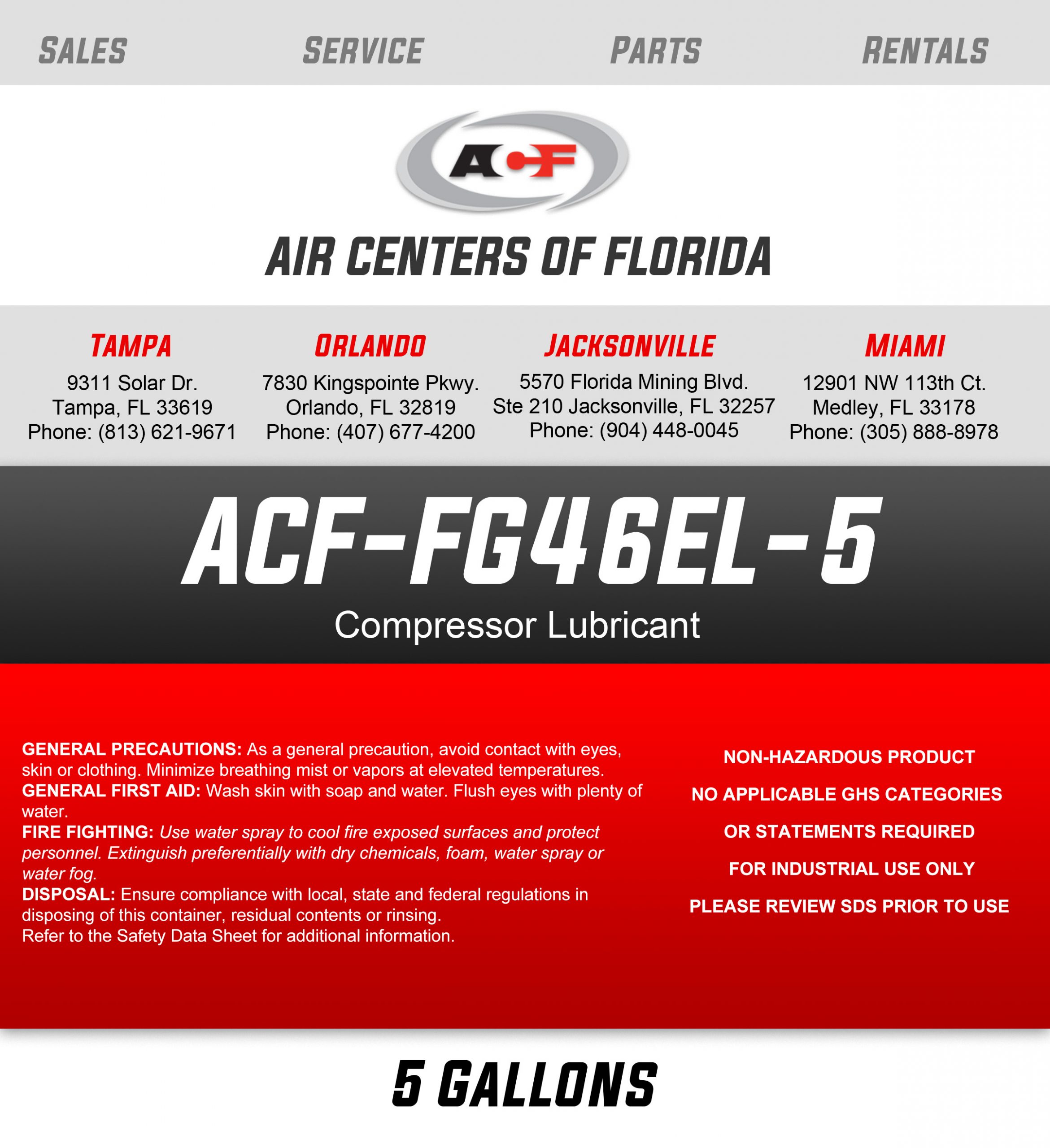 Maintenance Parts - Air Centers of Florida